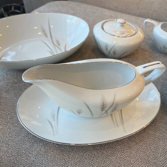 Dining | Platinum Wheat Porcelain China Set From Japan | Poshmark